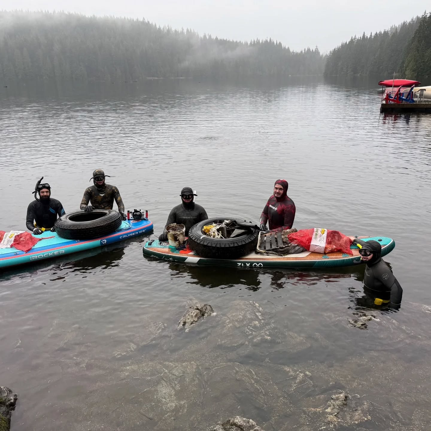 Divers haul more than 450 pounds of trash from Sasamat Lake in early ...